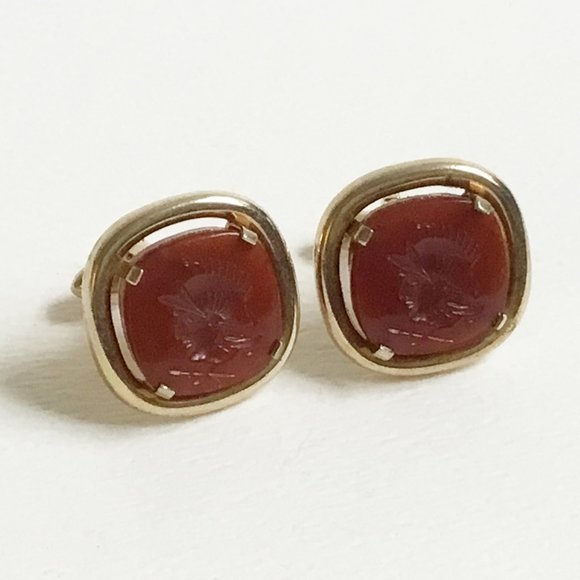 SWANK | Accessories | Vintage Swank Intaglio Soldier Roman Knight Faux ...